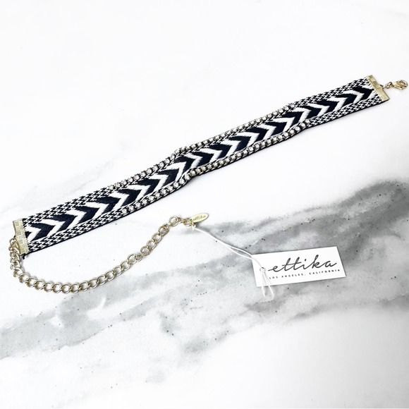 ettika | Jewelry | Final Sale Ettika Black And White Rhinestone Choker ...